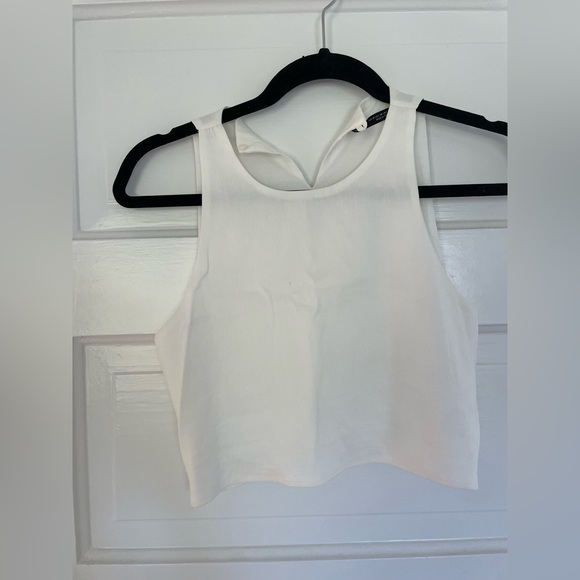 Zara | Tops | Zara White Cropped Tank Top | Poshmark